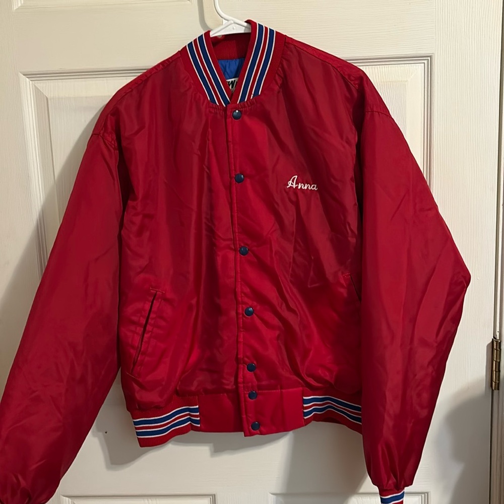 Vintage Nylon Varsity Style Jacket - Gem